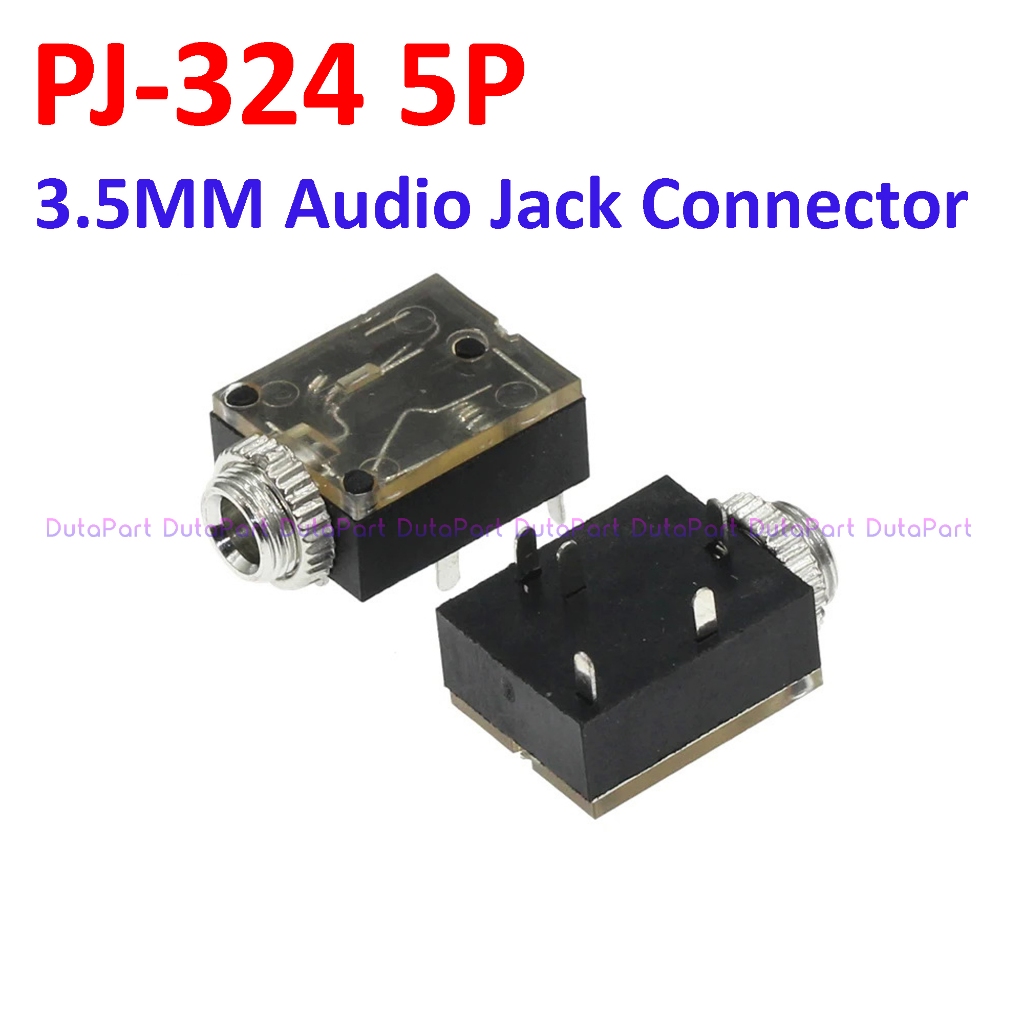 Jual PJ-324 PJ-324M 3.5MM Stereo Jack Socket Audio PCB Mount Female ...