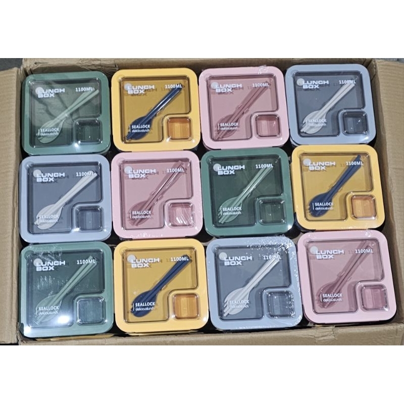 Jual LUNCH BOX BENTO/KOTAK MAKAN BENTO TRANSPARAN kode 228 include ...