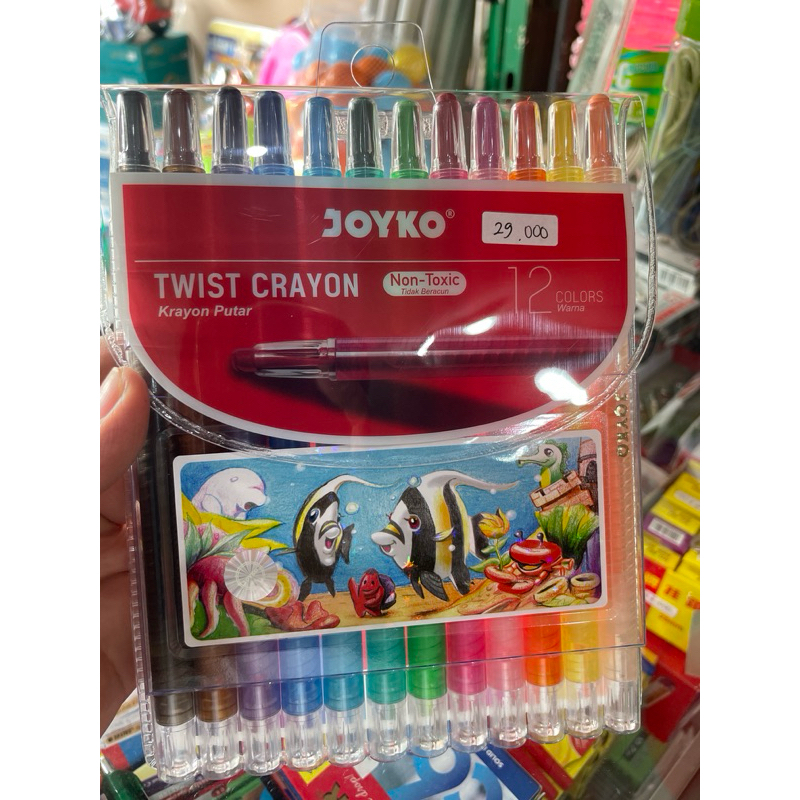 Jual Crayon Putar merk joyko 12 warna | Shopee Indonesia
