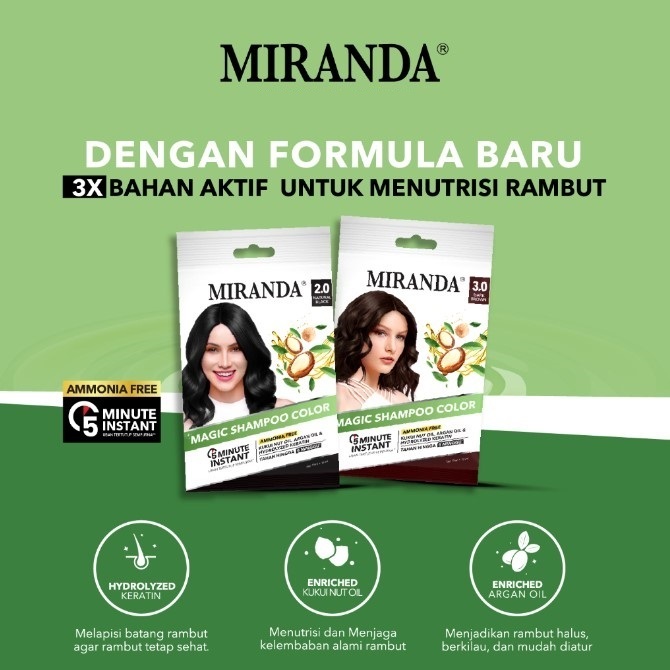 Jual Miranda Magic Shampoo Color 20ml | Shopee Indonesia