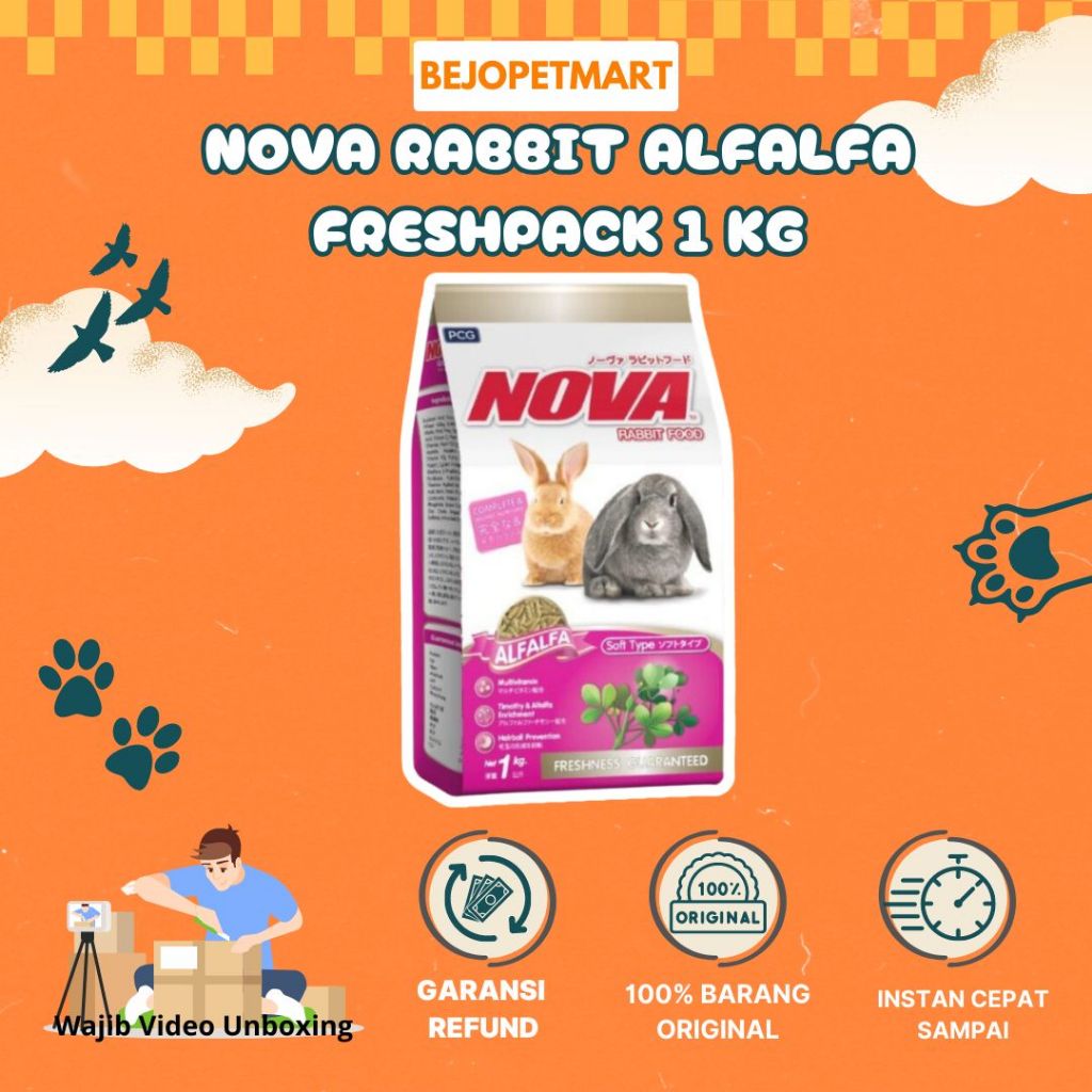 Jual Makanan kelinci Nova rabbit food pakan pelet marmut murah 1 kg ...