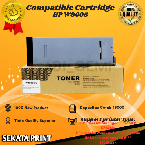 Jual Compatible Toner Cartridge HP W9005MC - MFP E72525z E7253dn ...