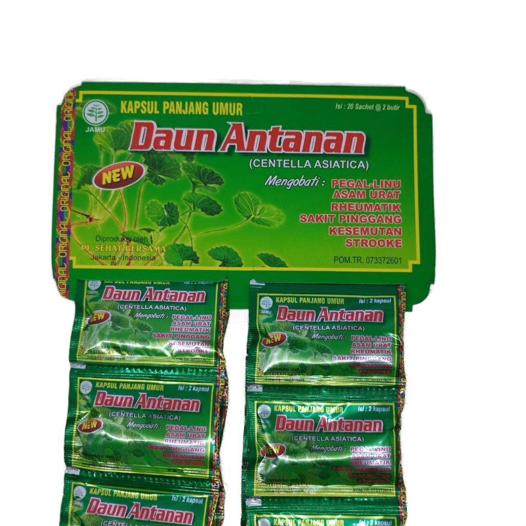 Jual Kapsul Panjang Umur Daun Antanan, Asam Urat, Pegal Linu, Rheumatik ...