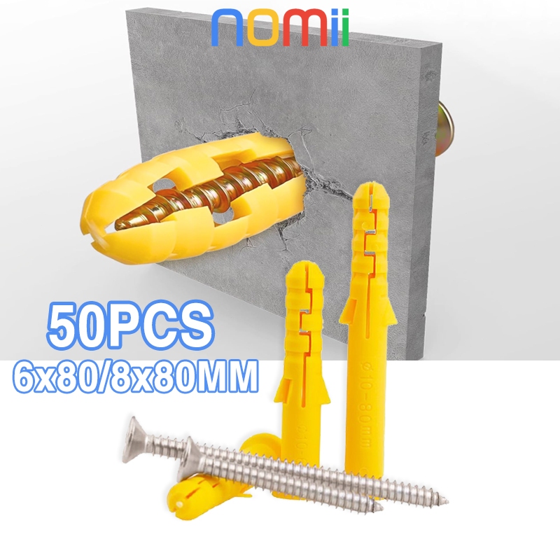 Jual 50set Angkur Baut Tembok Sekrup Dinding Tembok Angkur Nylon Wall ...