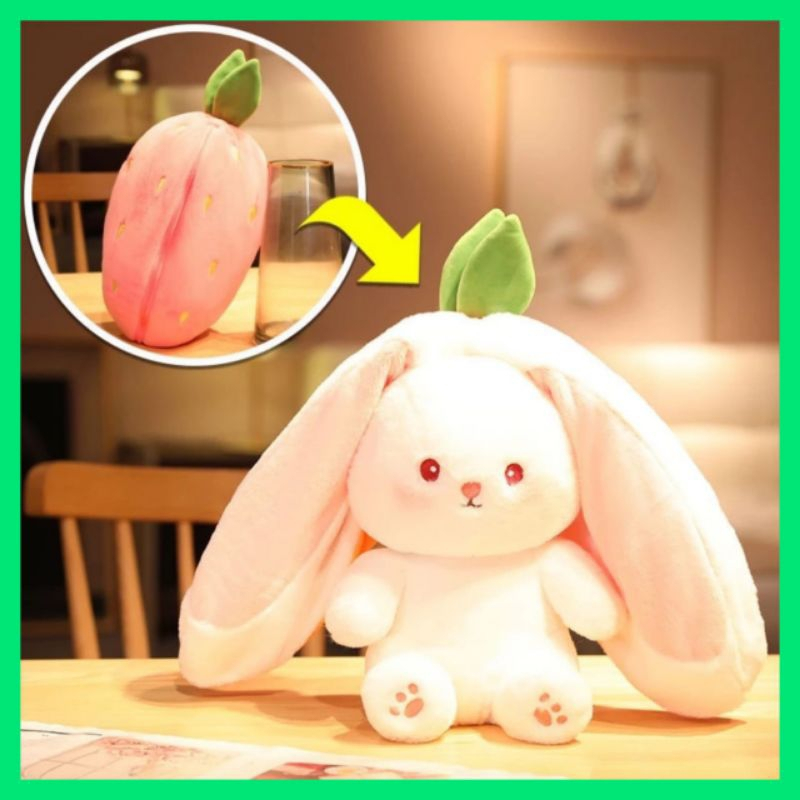 Jual boneka kelinci strawberry wortel viral telingan panjang boneka ...