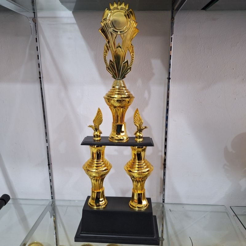 Jual PIALA 2 KAKI / PIALA BERGILIR 2 KAKI SET 123 / TROPHY BERGILIR ...