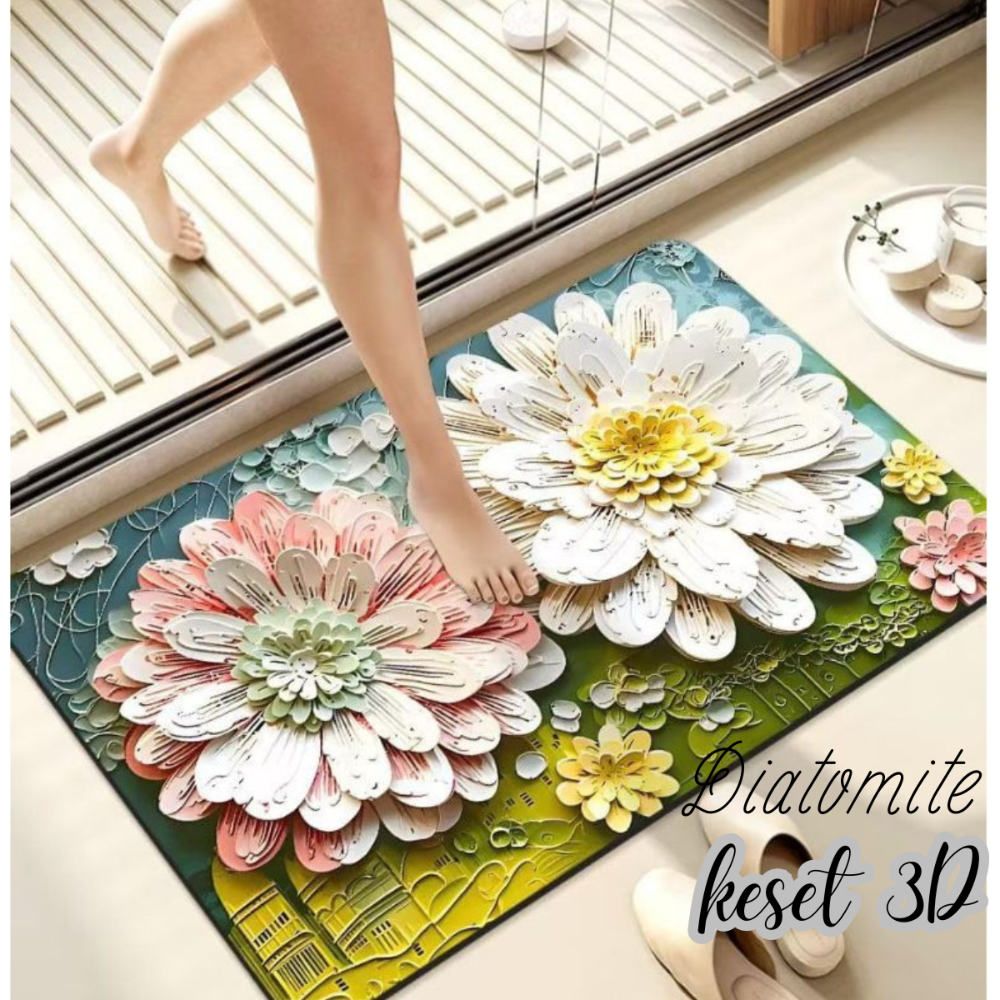Jual Keset Lantai Diatomite Anti Bau / Keset Batu Kamar Mandi Anti Slip ...