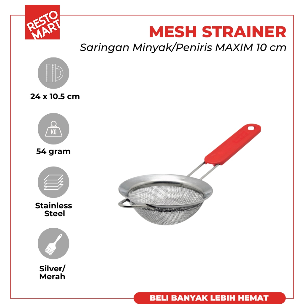 Jual Saringan Minyak / Peniris / Prof Mesh Strainer 10 cm MAXIM ...