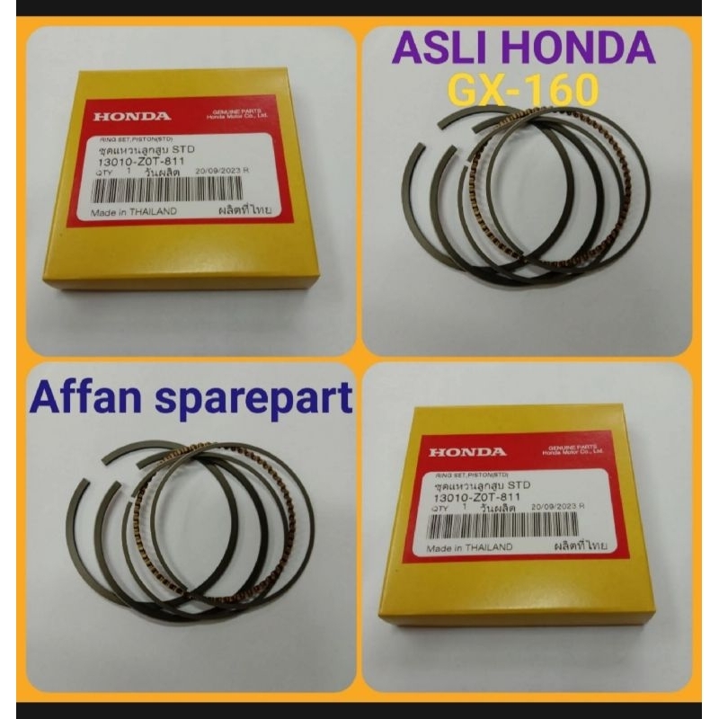 Jual RING SET HONDA GX 160 TIPIS ( 13010-ZOT-811 ) RING SEHER GX 160 ...