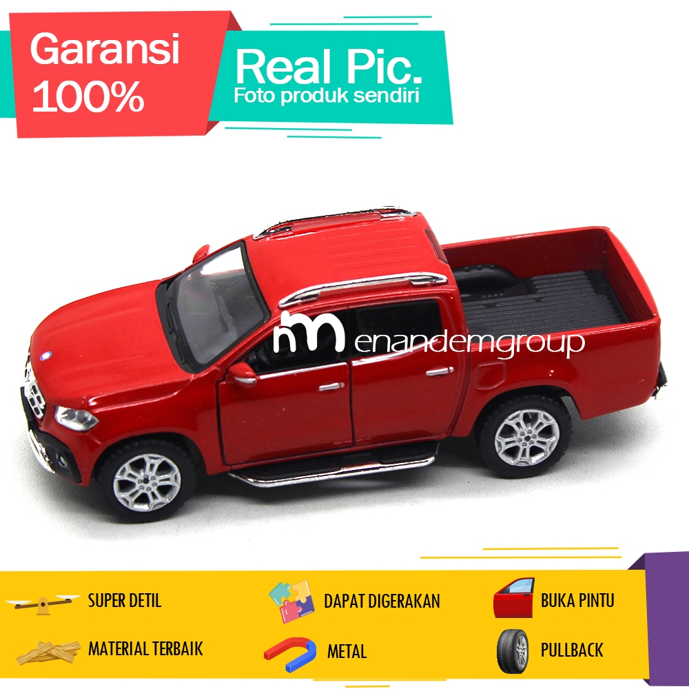 Jual Diecast Miniatur Mainan Mobil Pick Up Double Cabin Mercedes Benz X ...