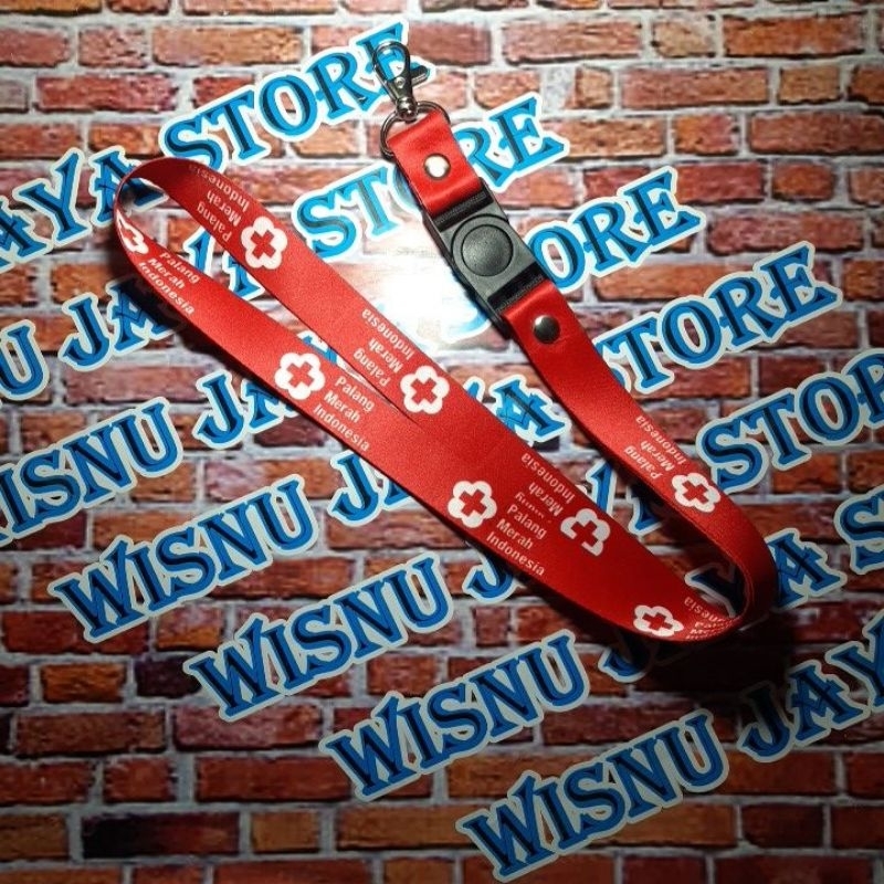 Jual lanyard tali idcard layer tali gantungan PMI merah | Shopee Indonesia