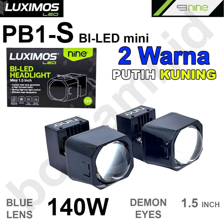 Jual L-Projektor Bi LED Luximos PB1S 140W Mini BiLed 2Warna Blue Lens 1 ...