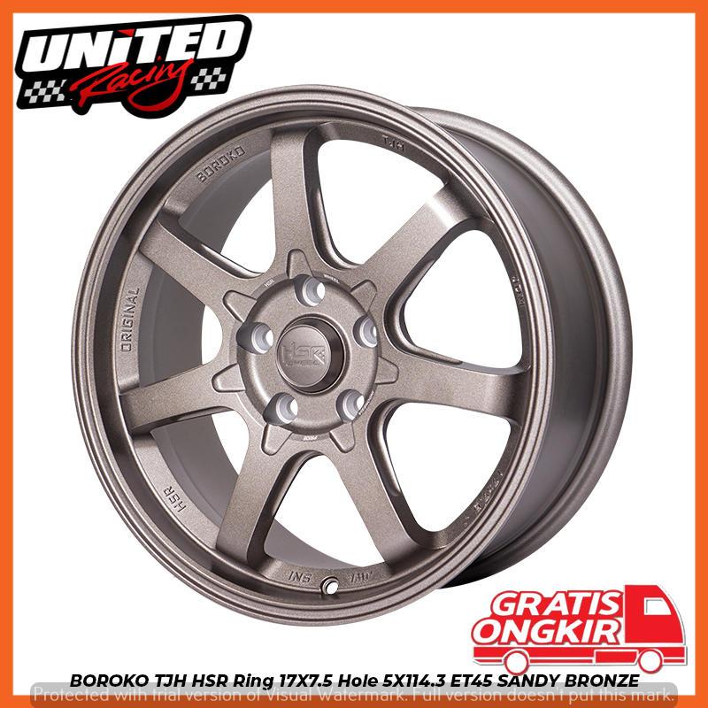 Jual VELG MOBIL BOROKO TJH HSR R17 LEBAR 75 LEBAR 5X114,3 ET45 SANDY BRONZE PELAK RING 17 XL7 ...