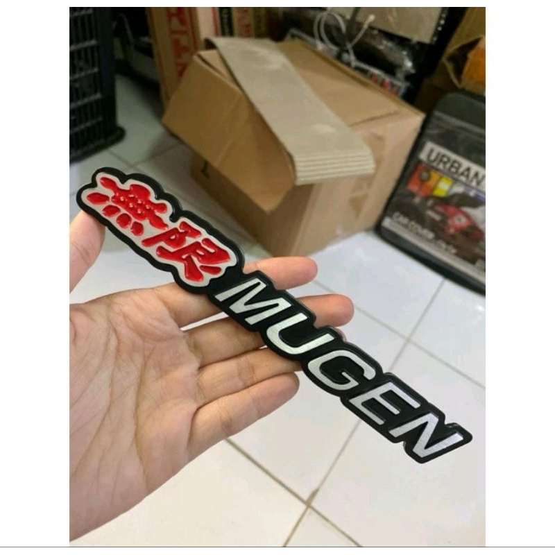 Jual Logo Emblem mugen honda stainless steel metal merah | Shopee Indonesia