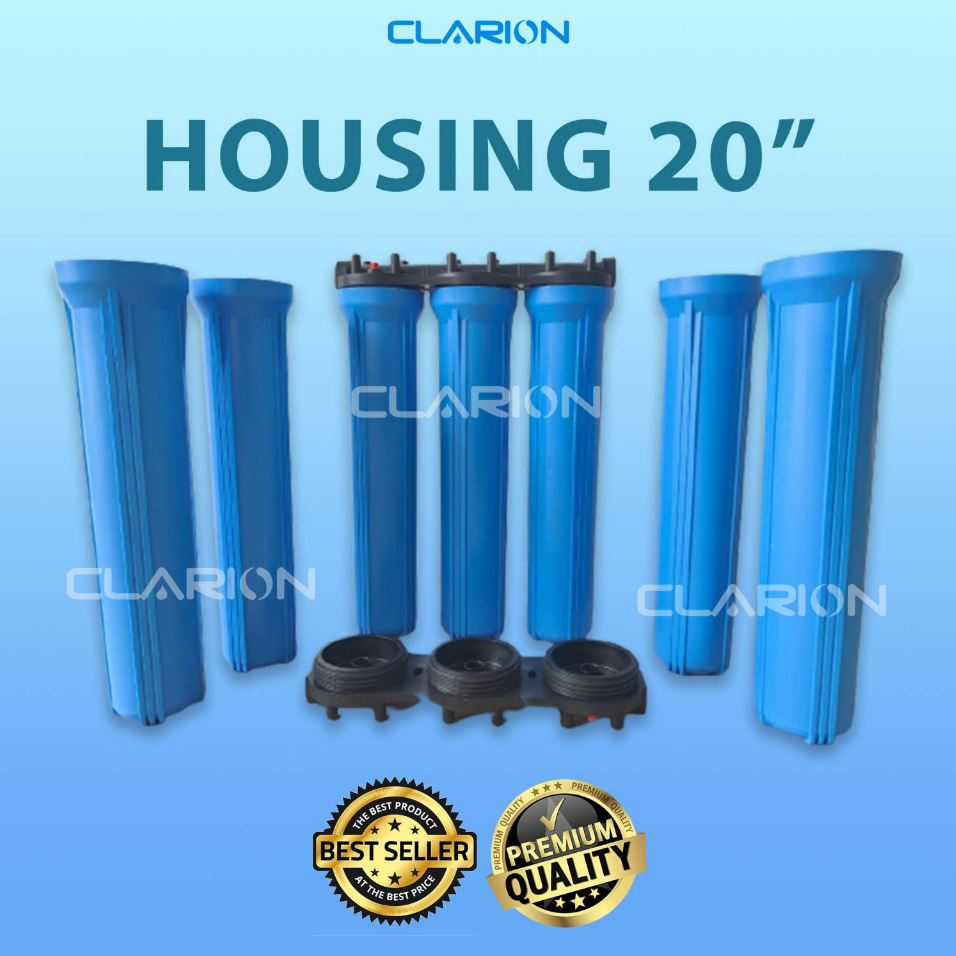 Jual Housing Filter BLUE Clarion - SOLID 20 inch drat in-out 3/4" - 3 ...
