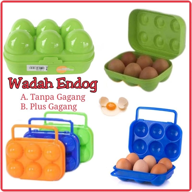 Jual Tempat Telur Wadah Endog Kotak Telor Egg Holder Box isi 6 | Shopee ...
