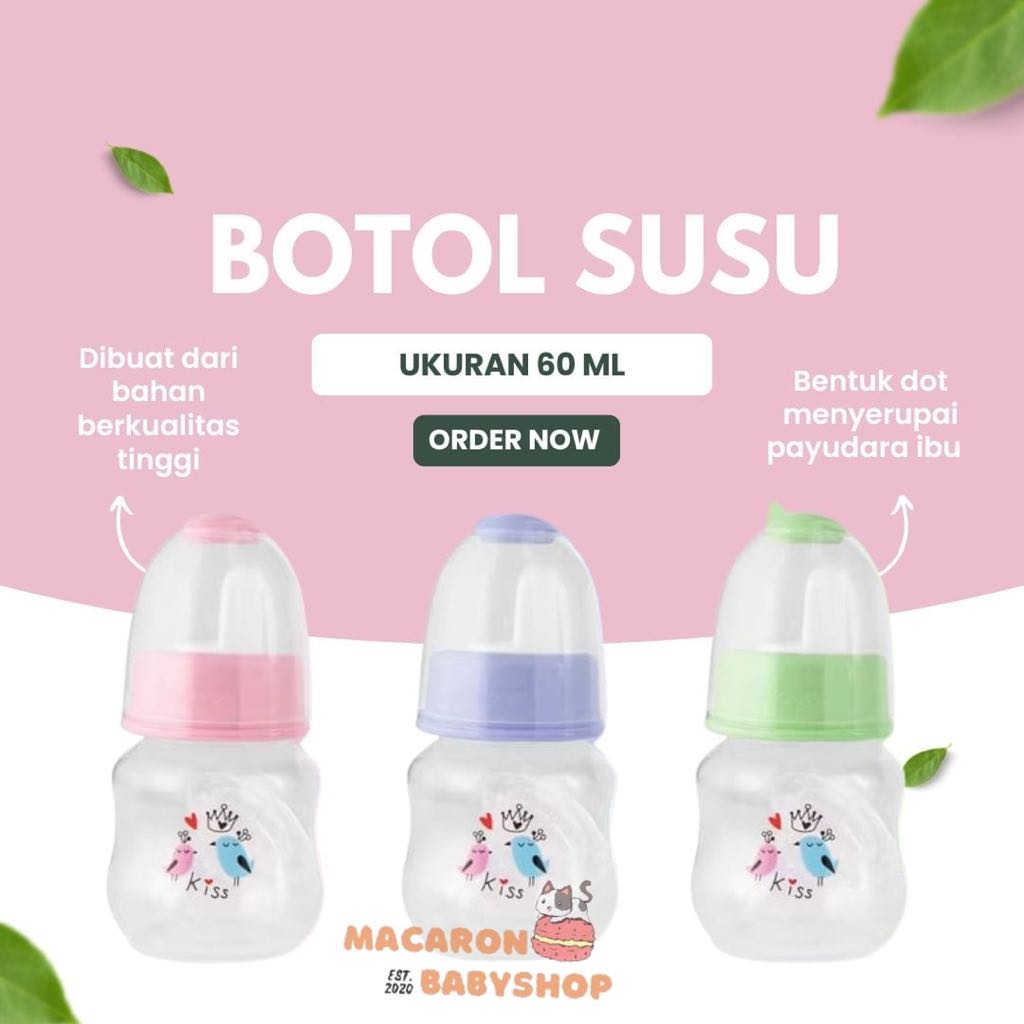 Jual Botol susu bayi 60ml botol susu dot silikon dot nipple standard ...