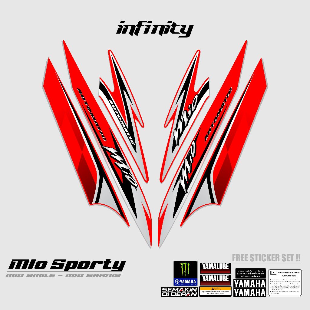 Jual STRIPING MIO SPORTY MOTIF 29 / STICKER MIO SMILE / STIKER URBAN ...