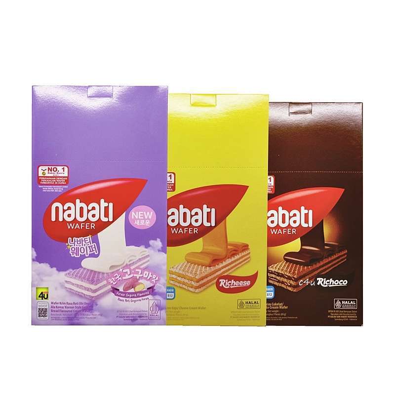 Jual Nabati Wafer Krim Korean Rasa Roti GOGUMA Ala Korea Ubi Ungu 6gr x ...