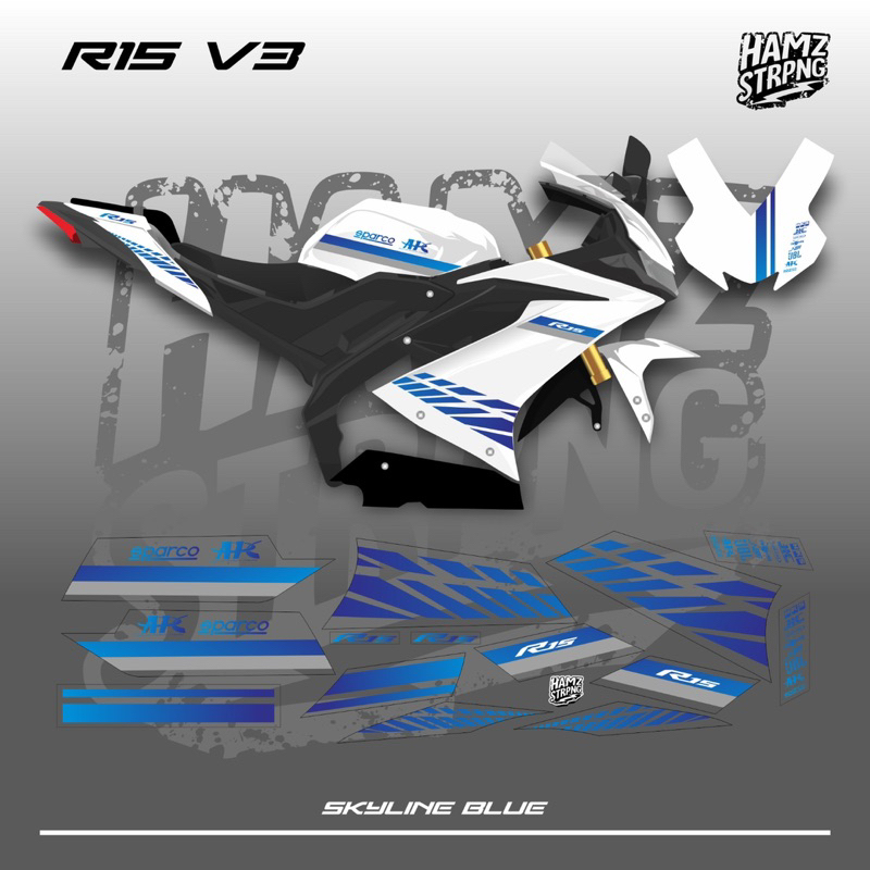 Jual Striping Transparan R15 V3 Skyline Fast furious livery | Shopee ...