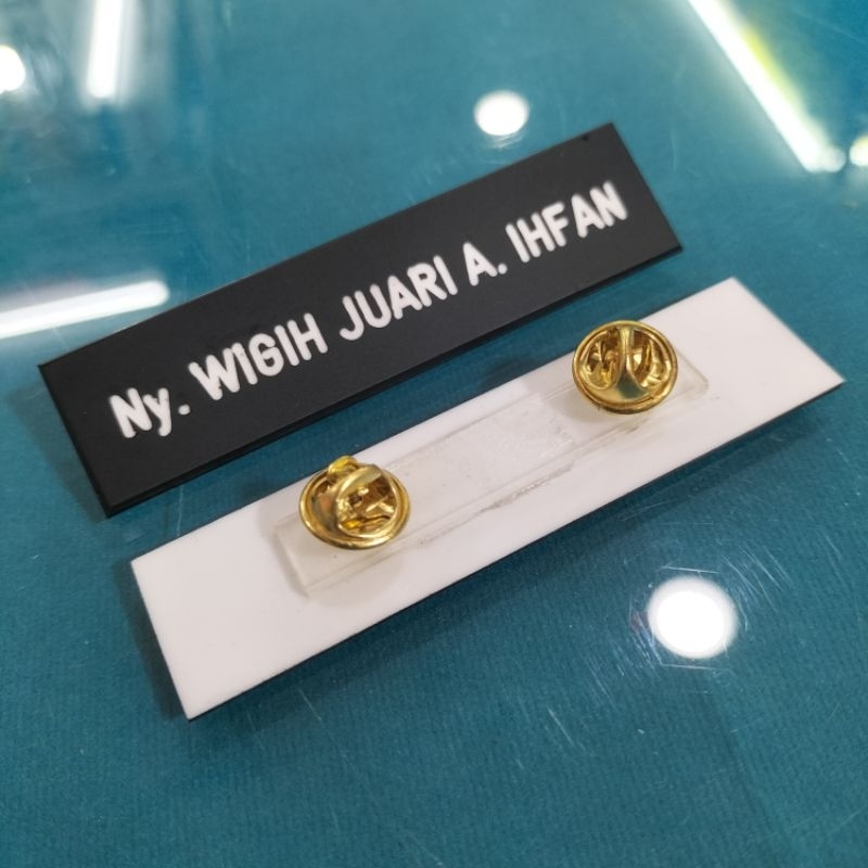 Jual name tag persit doff belakang putih 2x8 | Shopee Indonesia