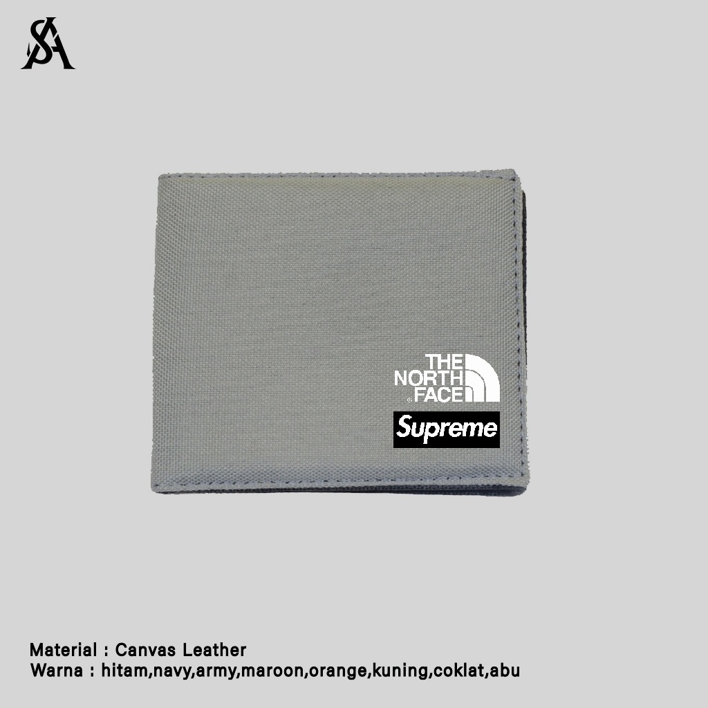 Jual Dompet Lipat Pria Canvas The North Face X Supreme Printing Nylon ...