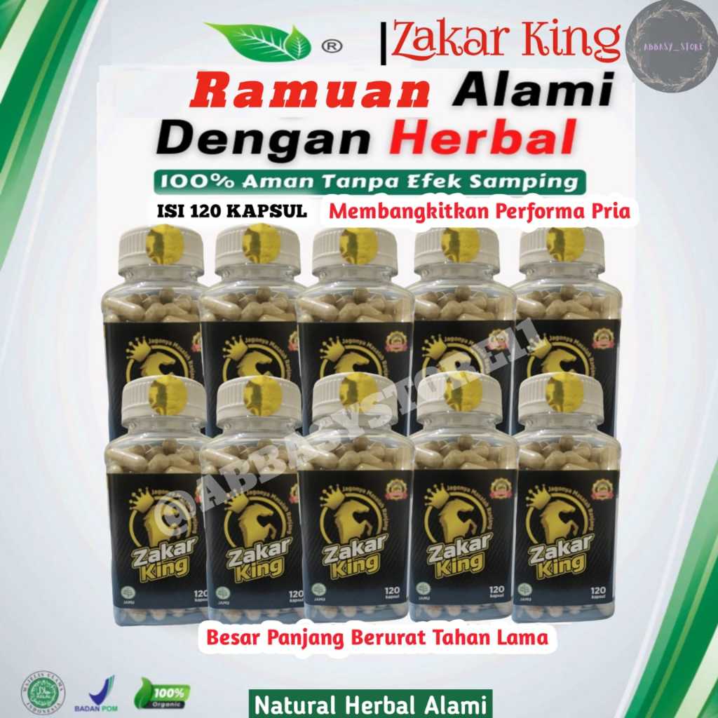 Jual ZAKAR KING ORIGINAL ISI 120 KAPSUL/SUPLEMEN PRIA/TAHAN LAMA | Shopee Indonesia