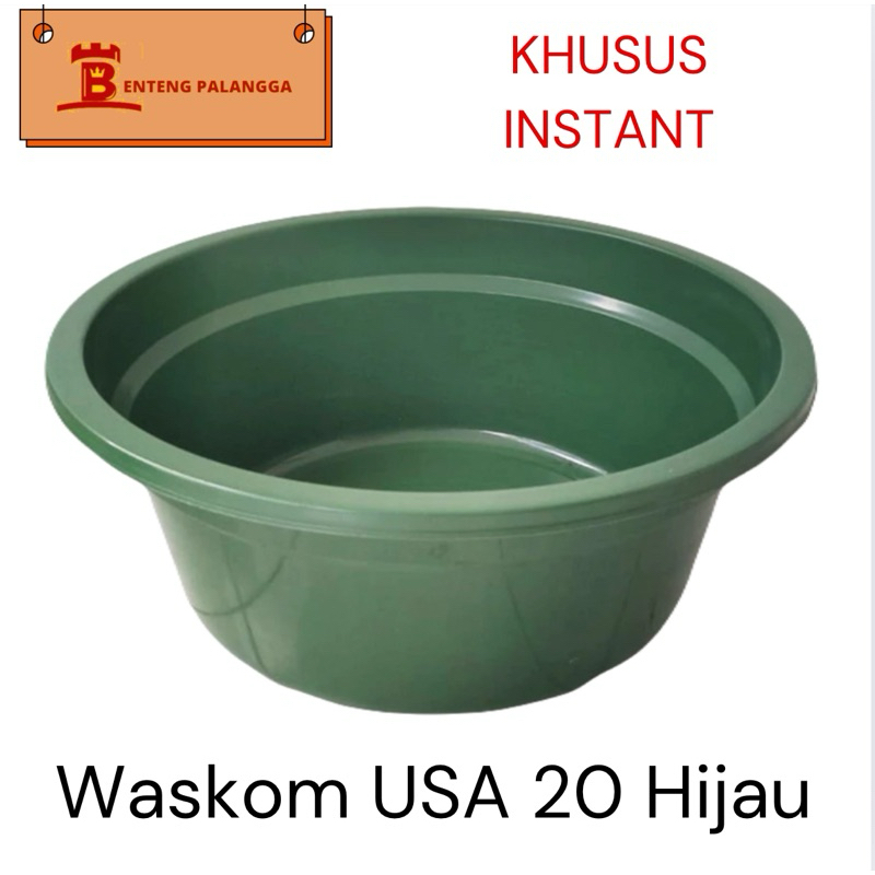 Jual Waskom USA 20 Hijau / Baskom Plastik 37cm / Baskom Serbaguna ...