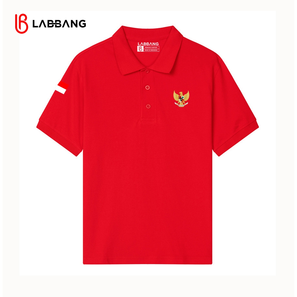 Jual LABBANG Polo Shirt Garuda Merah Putih Unisex Pria Wanita | Shopee ...