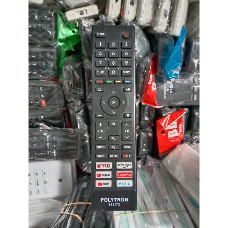 Jual REMOT REMOTE TV POLYTRON SMART TV 81J172 81J208 NO VOICE | Shopee ...