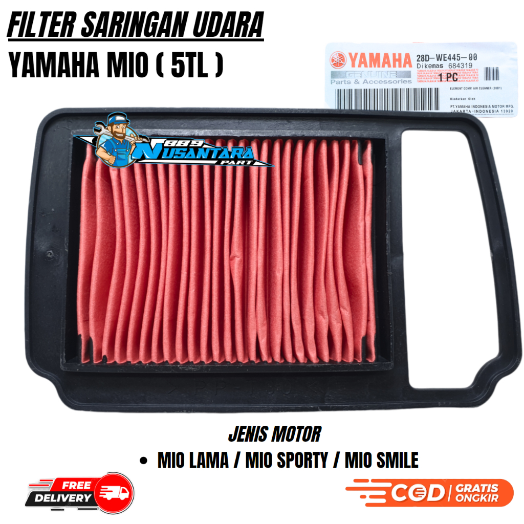Jual FILTER UDARA YAMAHA MIO SPORTY 5TL / MIO LAMA / MIO KARBU / FILTER ...