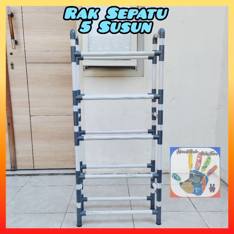 Jual Rak Susun Sepatu Sandal / Shoes Rack Berbahan Pipa PVC Ukuran 1/2 ...