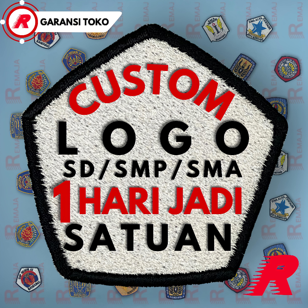 Jual Jasa Bordir Logo Custom Satuan untuk Sekolah dan Umum Patch Bet ...