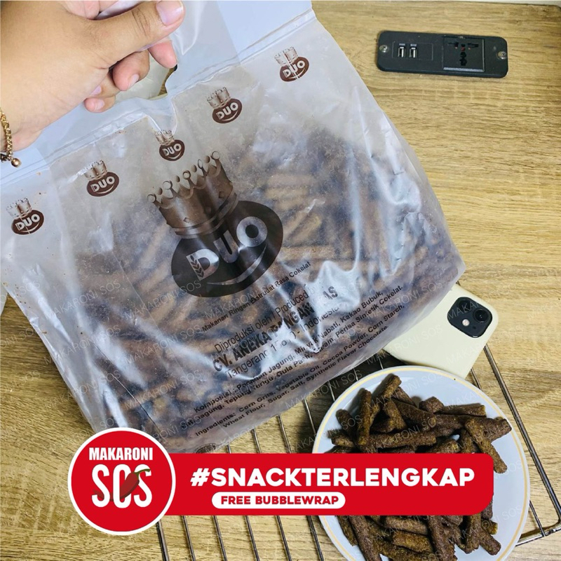 Jual Stik Cokelat merk “Duo” 500Gr Snack Stik Cokelat Legit Makaroni ...