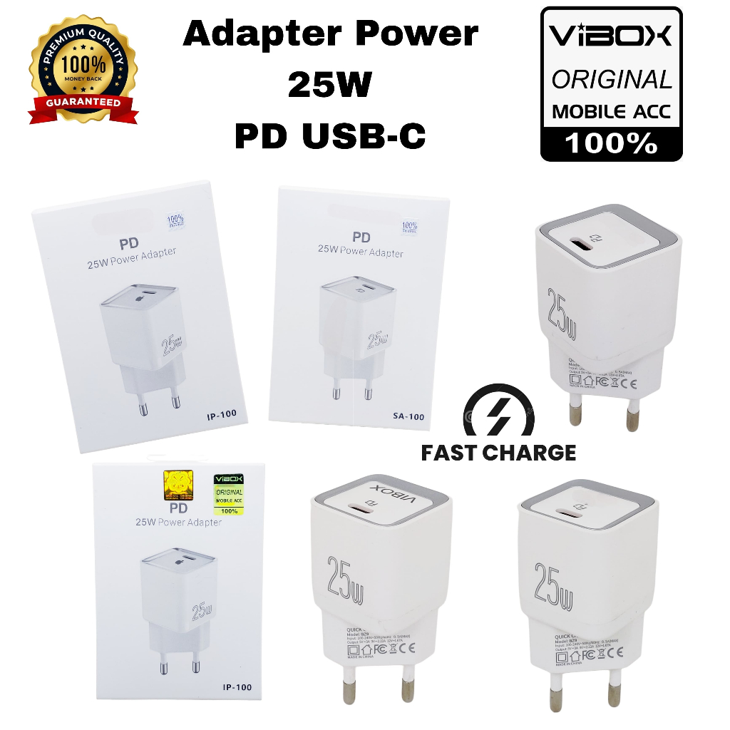 Jual Adaptor Power PD 25W Usb Type C Mini Kepala Charger Super Smart ...