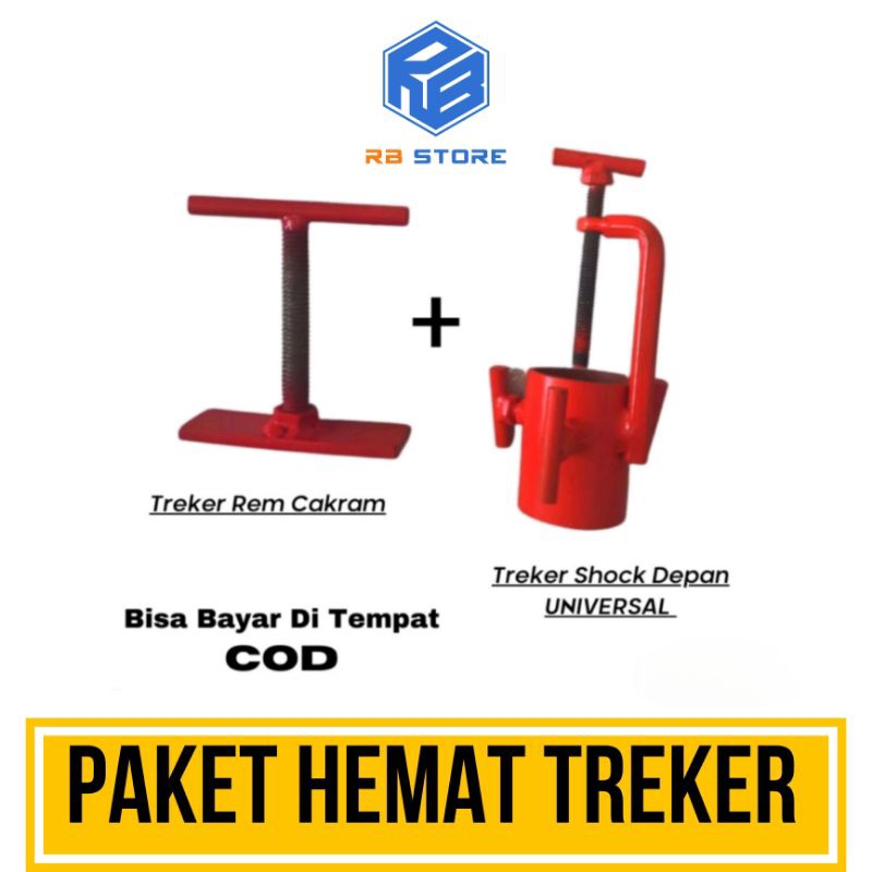 Jual PAKET Treker Pres Rem Cakram + Treker Shock Depan Motor Sport Bebek Matic Universal ...