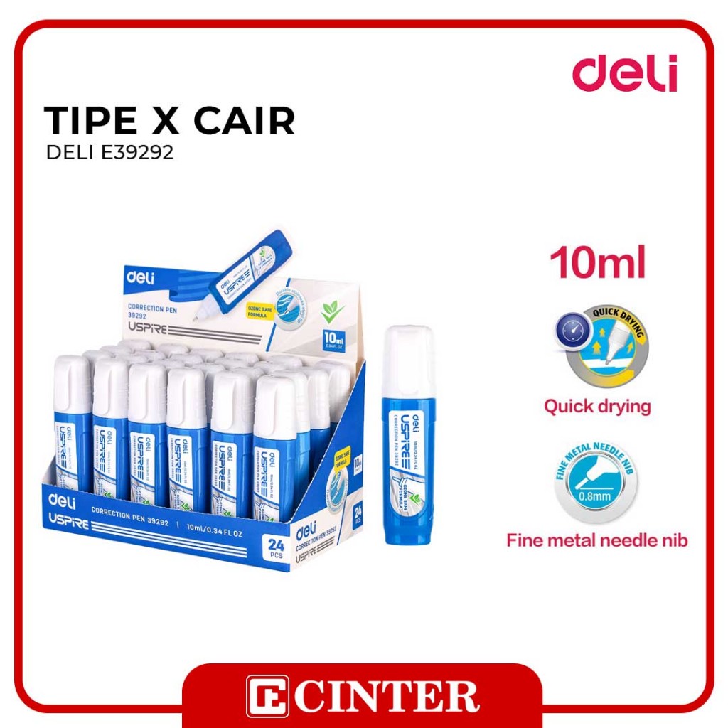 Jual DELI - TIP X CAIR / STIPO / CORRECTION FLUID E39292 10ML | Shopee ...