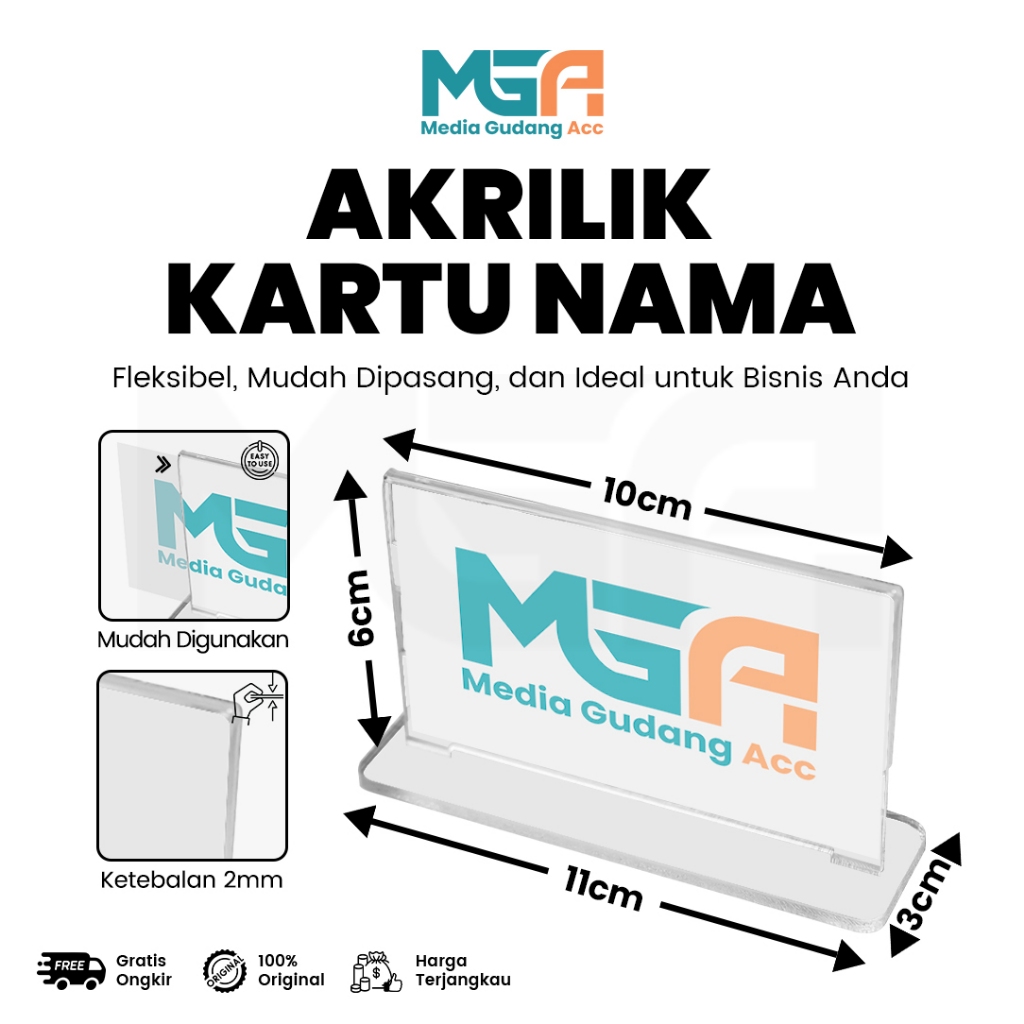 Jual AKRILIK / TEMPAT KARTU NAMA / STAND CARD / ACRYLIC FOOD TAG ...