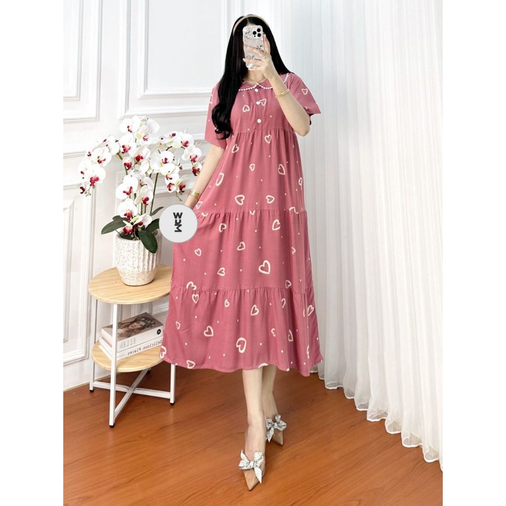 Jual Daster wanita Panjang Rayon Premium Busui Resleting Depan | Daster chibi Terbaru | Daster ...