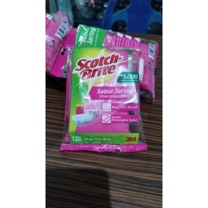 Jual Scotch Brite Sabut Jaring tidak menggores 3 cm × 8 cm × 13 cm ...
