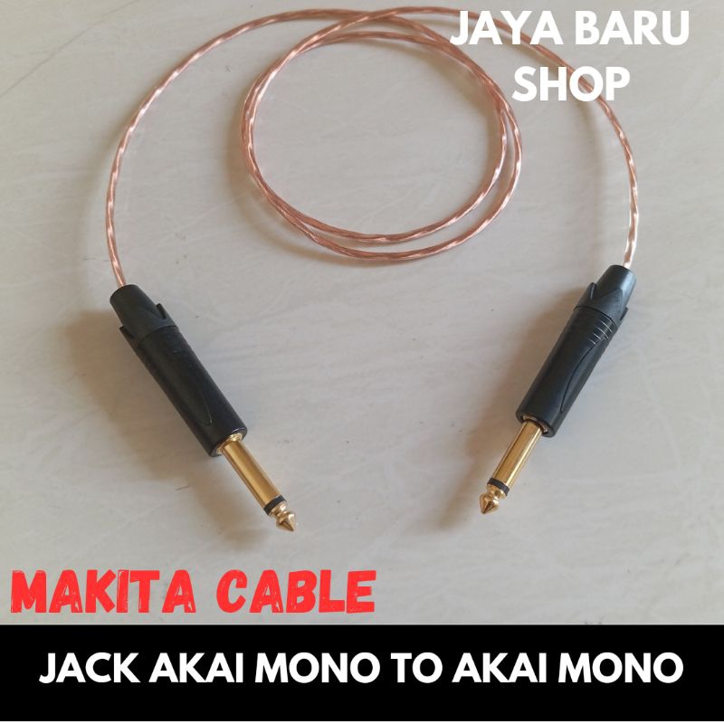 Jual kabel jack akai 6,5mm mono to akai mono kabel makita original ...
