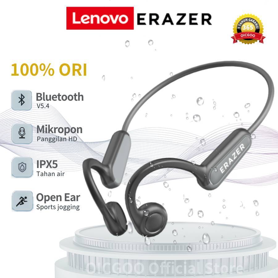 Jual Lenovo ERAZER XF22 Headset Open Ear Bone Conduction Earphone HiFi ...
