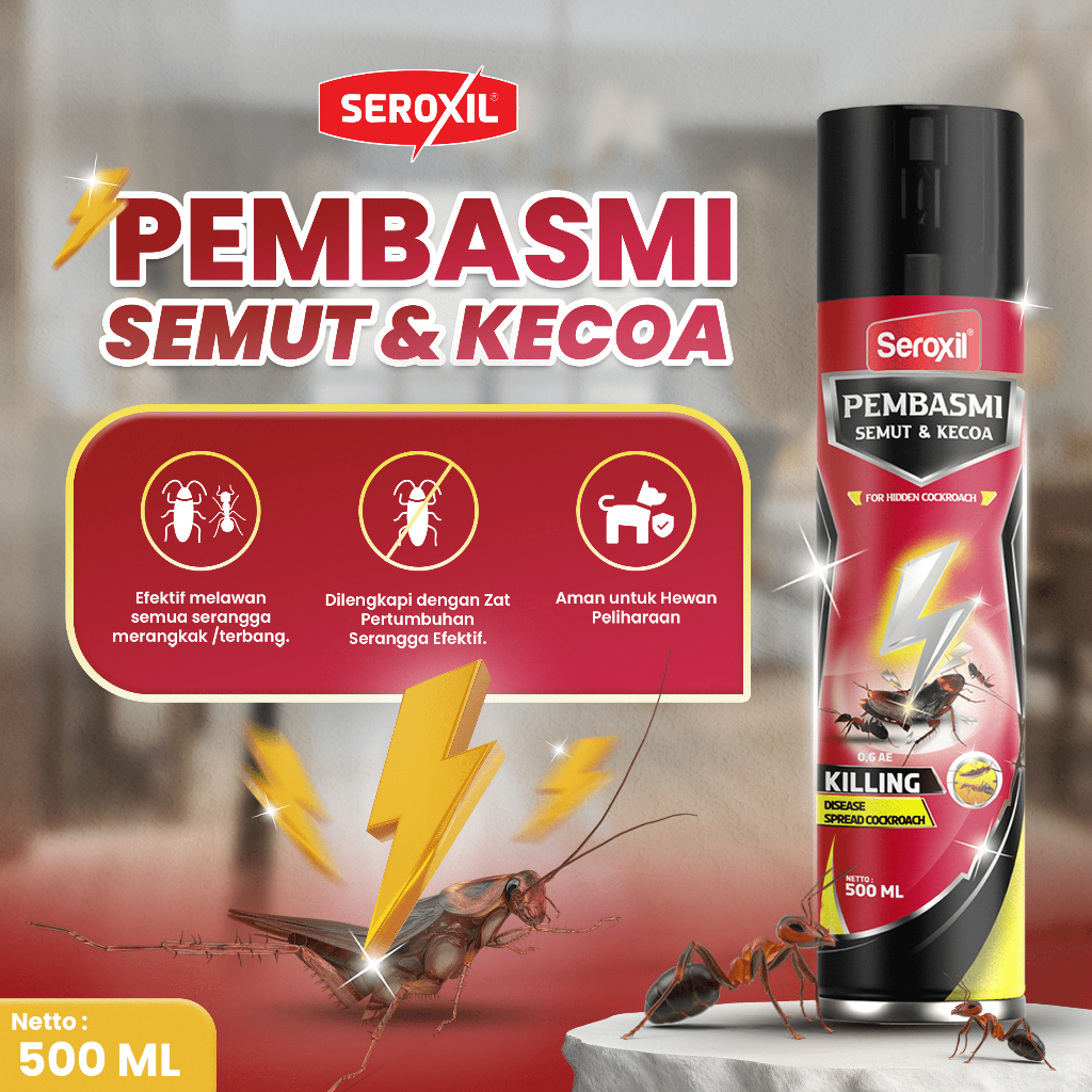 Jual Seroxil Cairan Anti Serangga Pembasmi Anti Semut / Anti Kecoa ...