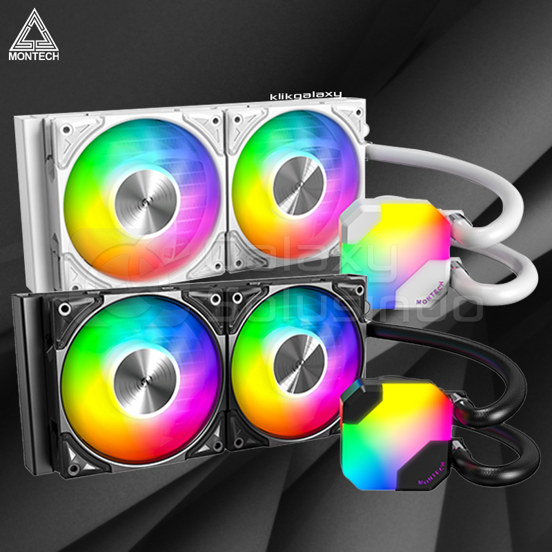 Jual MONTECH HYPERFLOW 240 ARGB Liquid CPU Cooler - Black White | Shopee Indonesia