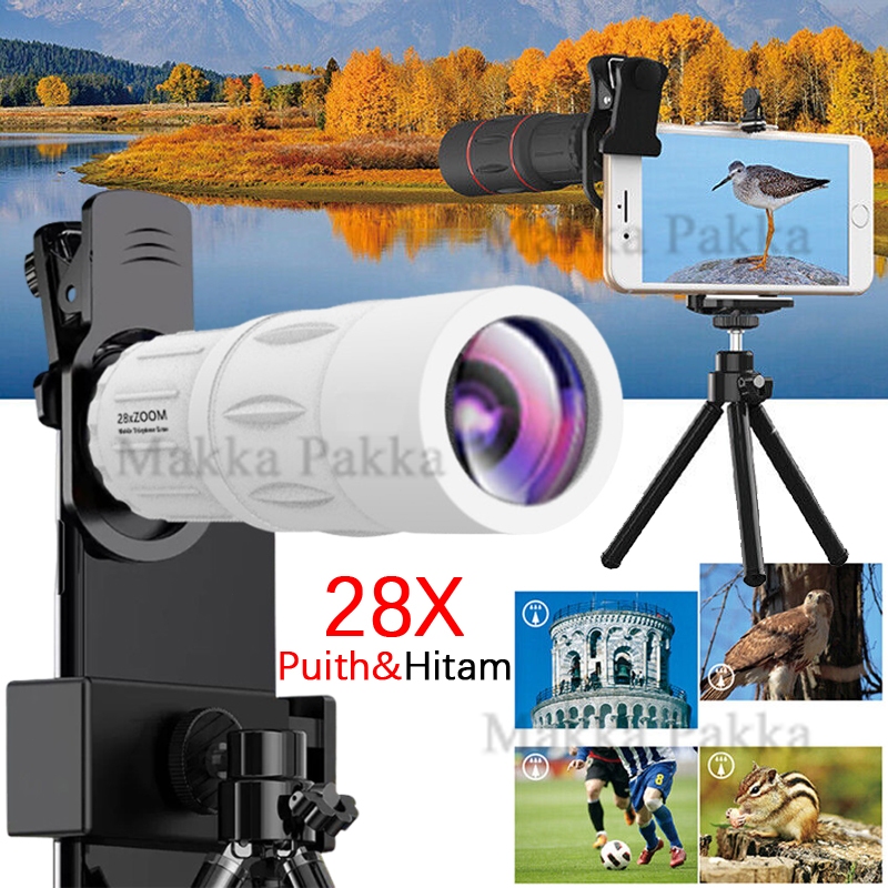 Jual (Stok siap)Putih 28X Lensa Kamera Zoom Cam Lensa Tele Telezoom ...