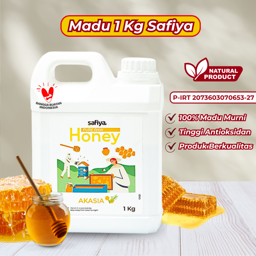 Jual Madu Murni Asli 1 Kg | Safiya Raw Honey Premium Original Series ...