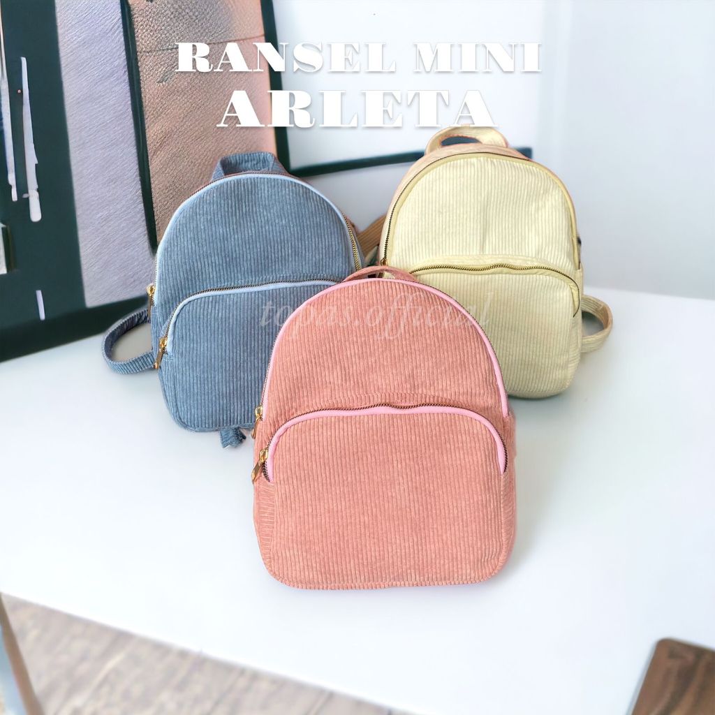 Jual INR - Tas Ransel Arleta Mini Serbaguna / Tas Ransel Corduroy ...