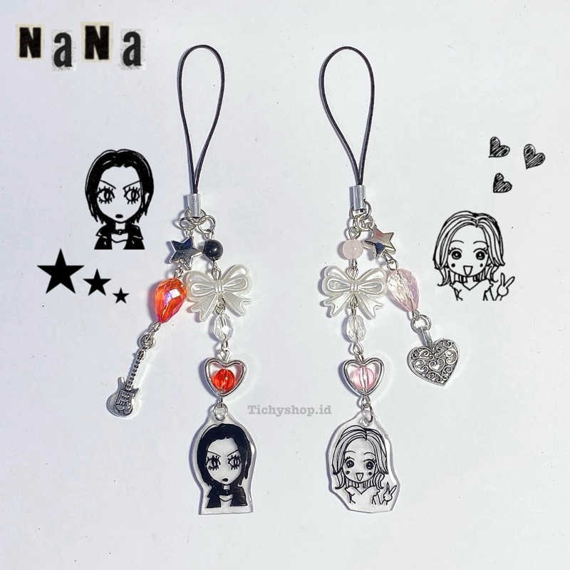 Jual Gantungan Hp nana & hachi couple phone charm/ Nana Hachi Matching ...