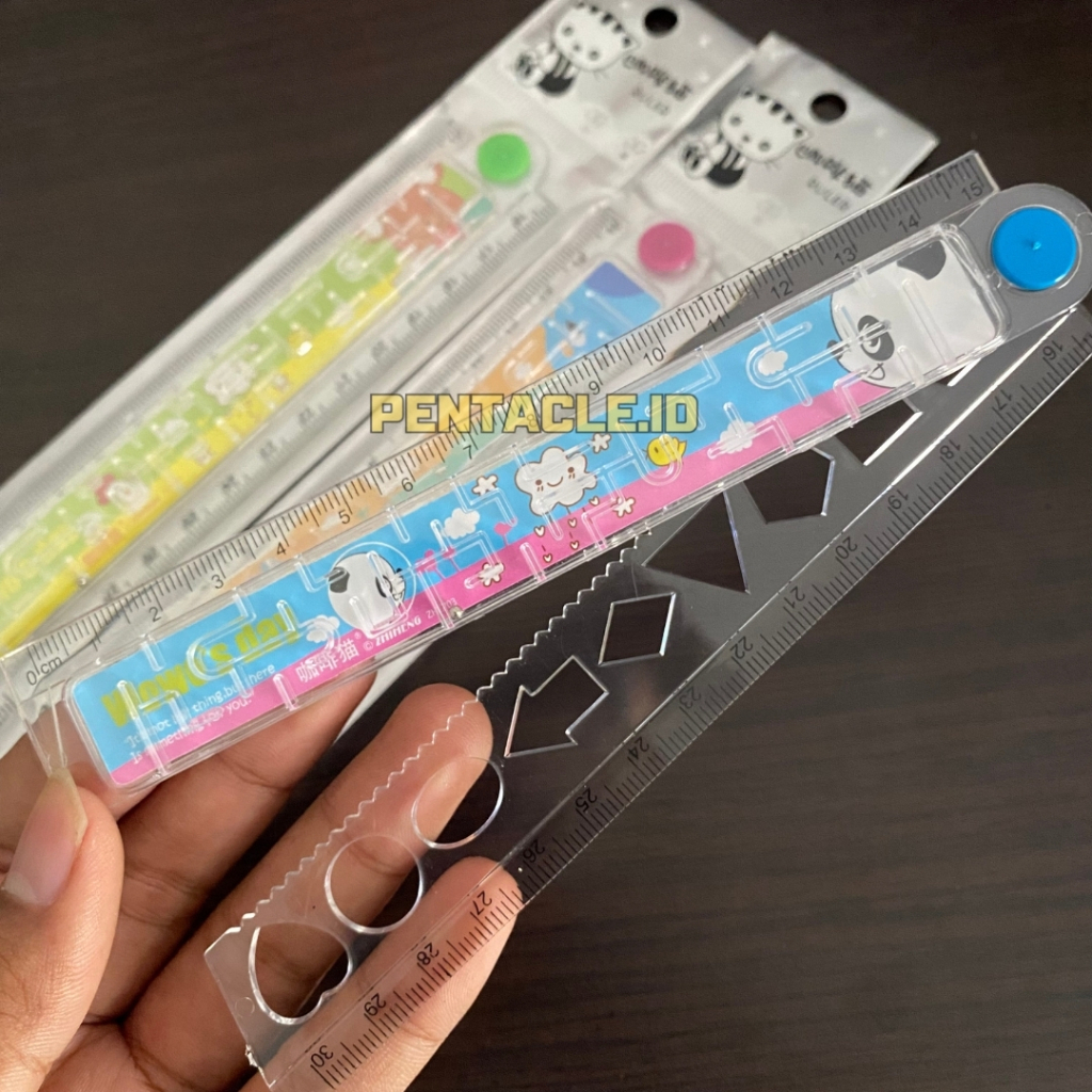 Jual Penggaris LIPAT Ukuran 30cm Satuan Garisan Ukur Ruler School ...