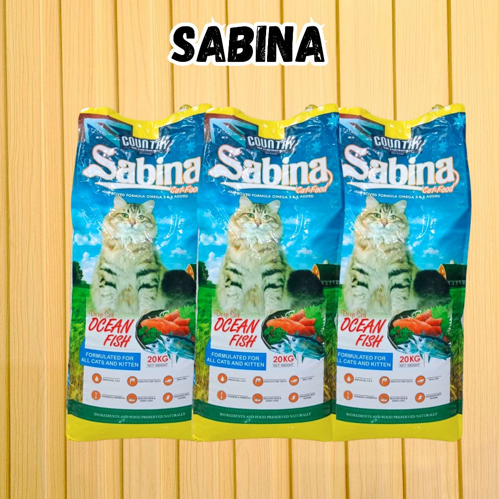 Jual Makanan Kucing Sabina Ocean Fish All Stage 20kg Cat Food Sabina ...